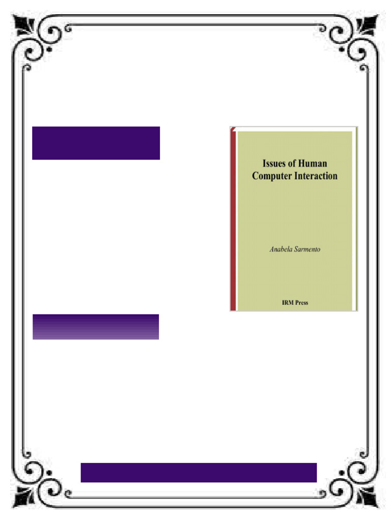 Issues of Human Computer Interaction 1st Edition by Anabela Sarmento ...
