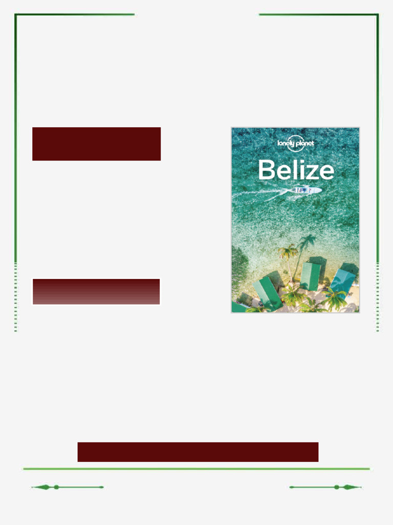 Lonely Planet Belize 7th Edition Lonely Planet eBook raw pdf version | PDF