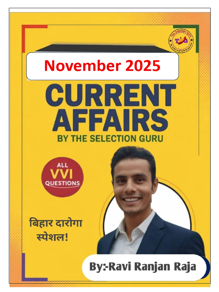 November 2025 Current Affairs by The Selection Guru | PDF