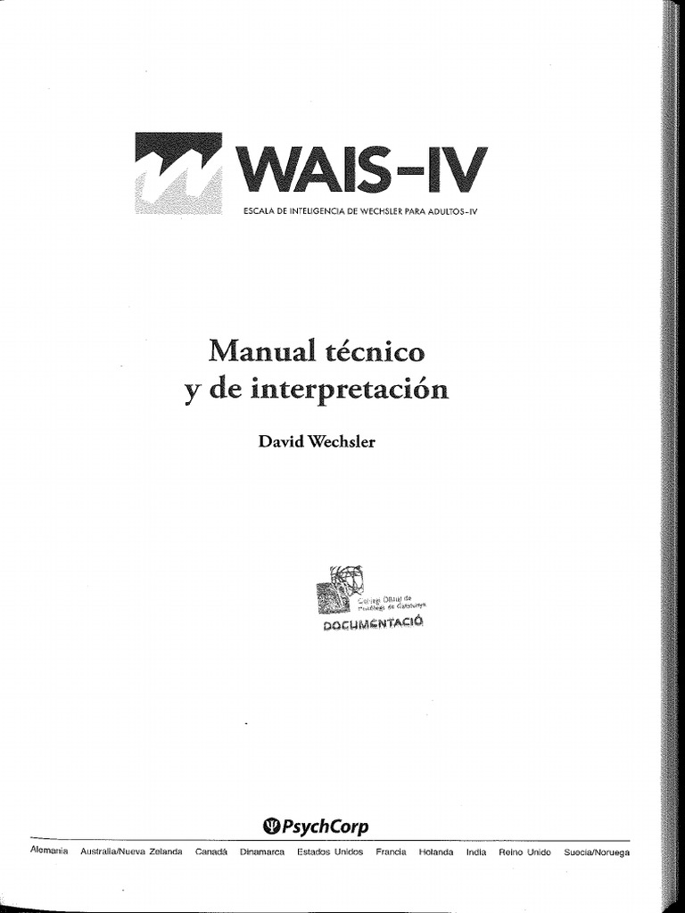 Wais-IV Manual | PDF