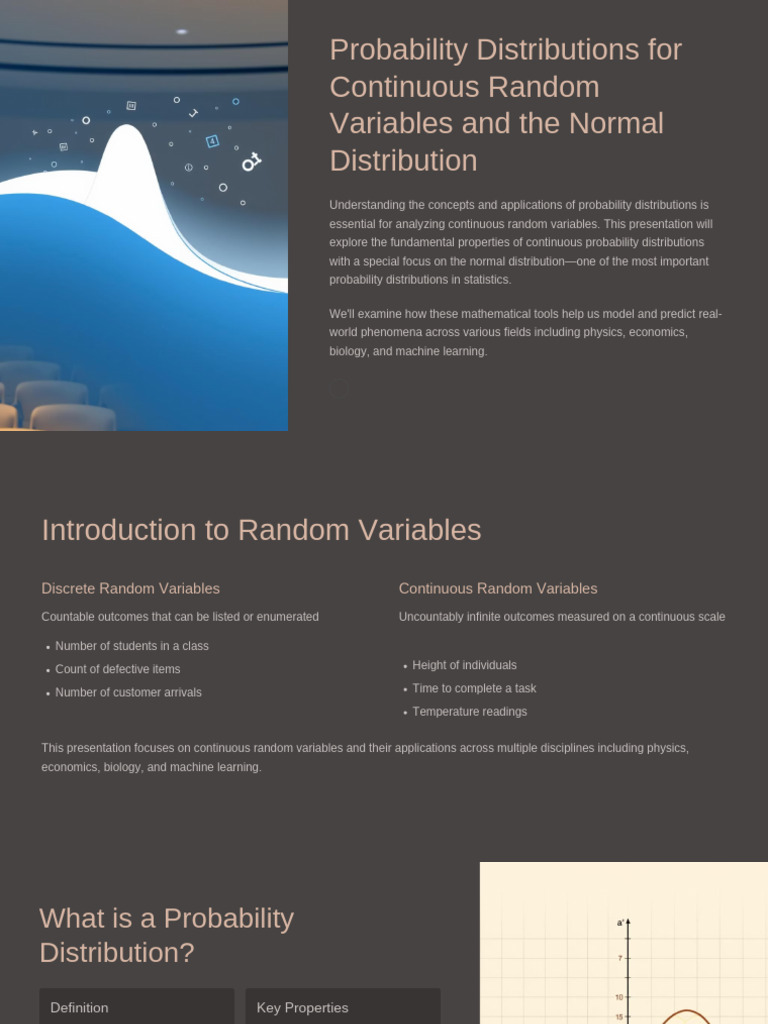 Probability Distributions for Continuous Random Variables and the.pdf ...