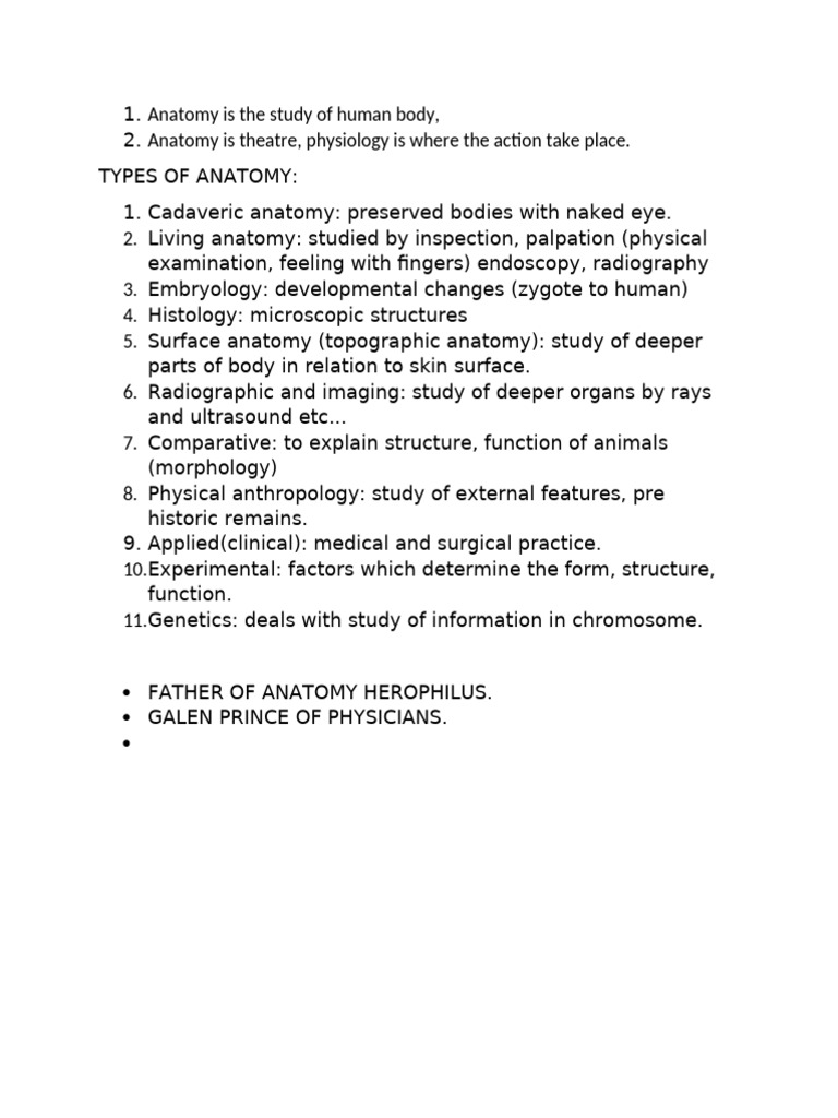 General Anatomy | PDF