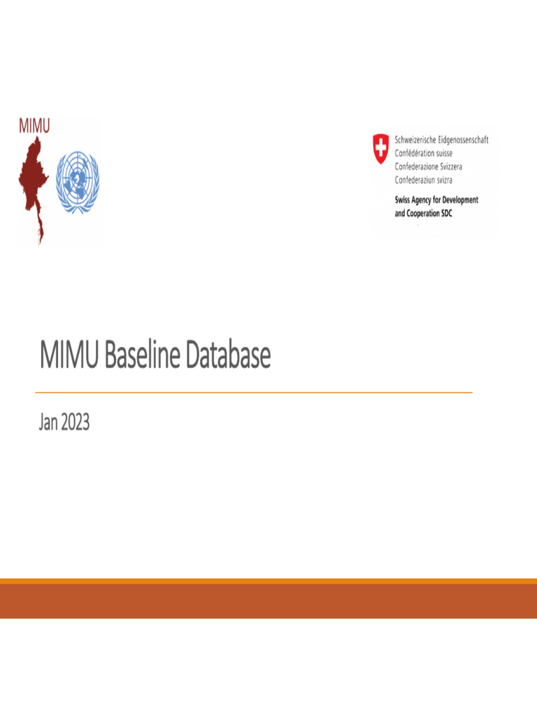 Presentation BaselineDataset MIMU 25Jan2023 | PDF