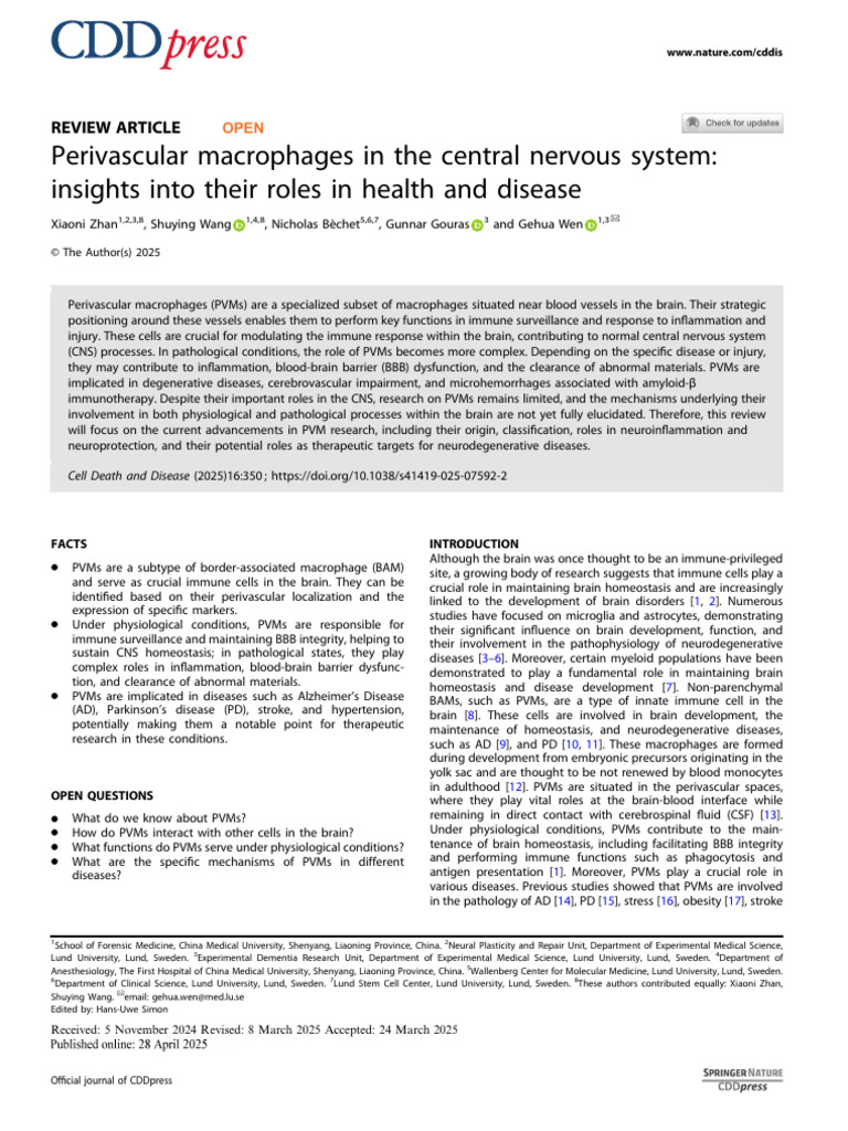 Review 1 | PDF | Microglia | Monocyte
