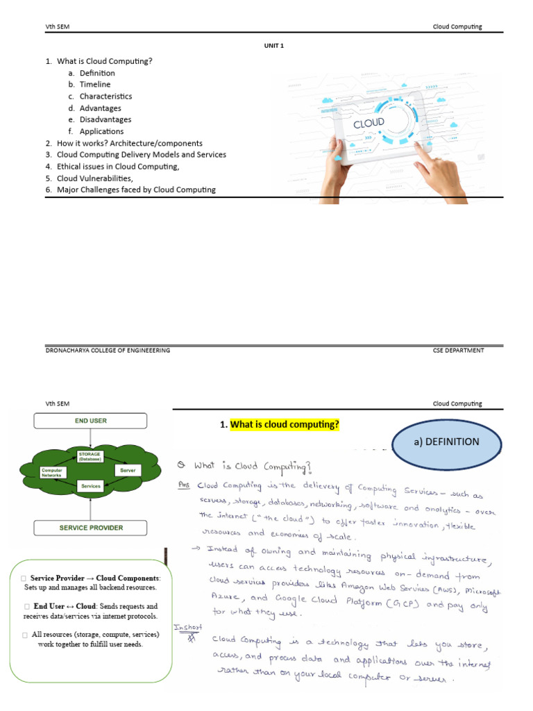 Unit 1 Complete | PDF | Cloud Computing | Software As A Service