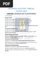 Edexcel A Level Business Syllabus Overview | PDF
