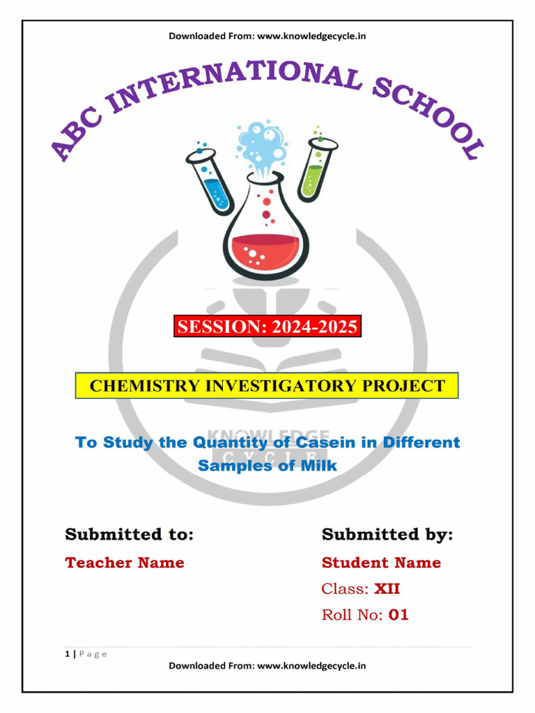 AMOUTN OF CASEIN IN DIFF SAMPLE OF MILK (P) (1) | PDF