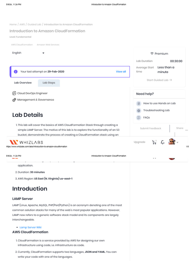 Introduction To Amazon CloudFormation | PDF