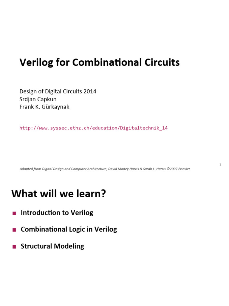 Verilog Basics for Digital Circuits | PDF | Electronics | Computer ...