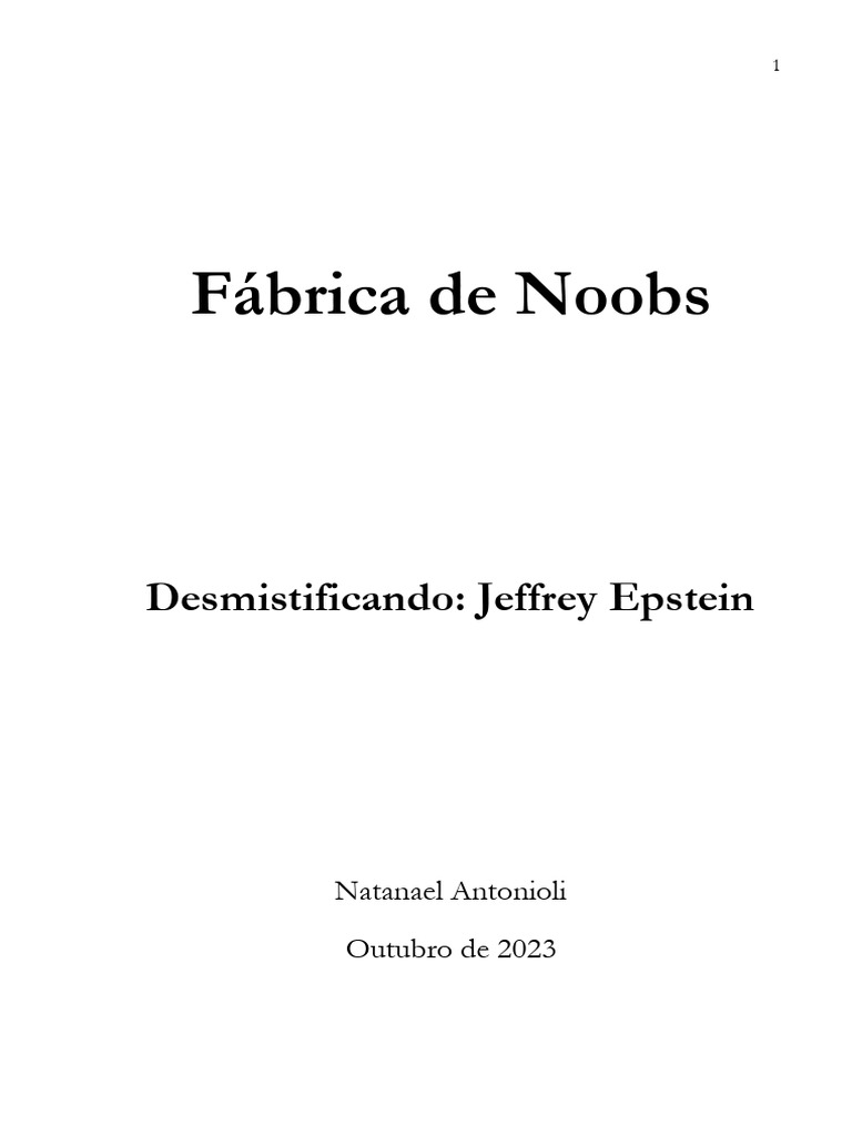 Desmistificando - Jeffrey Epstein | PDF