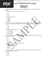 University of Lahore UOL Entry Test Sample Paper | PDF | Common Cold ...