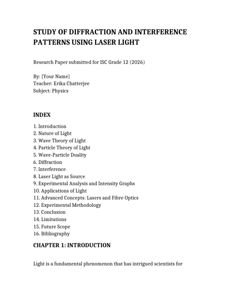 ISC_Light_Research_Paper_2026 | PDF | Light | Diffraction