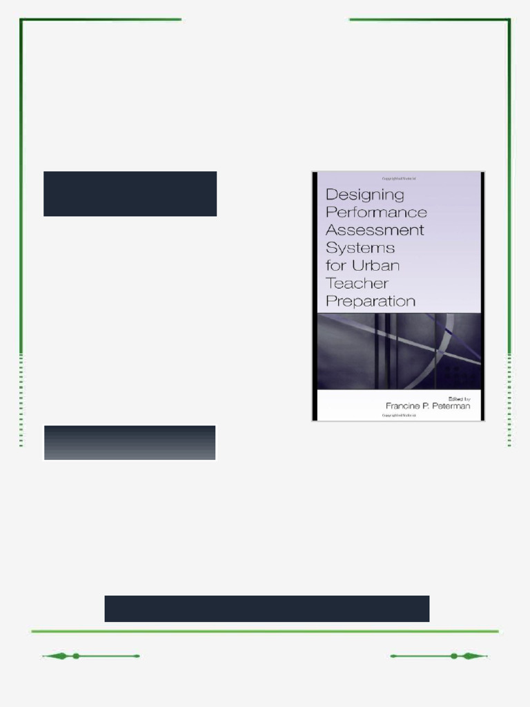 Designing Performance Assessment Systems for Urban Teacher Preparation ...