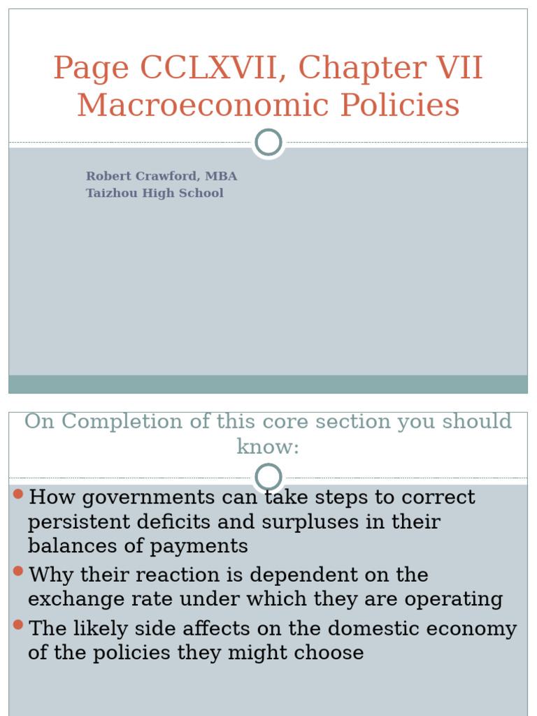Macroeconomic Policies and Exchange Rates | PDF | Euro | Balance Of ...