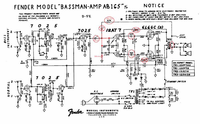 Fender Bassman Ab165 Fenderguru Mods | PDF