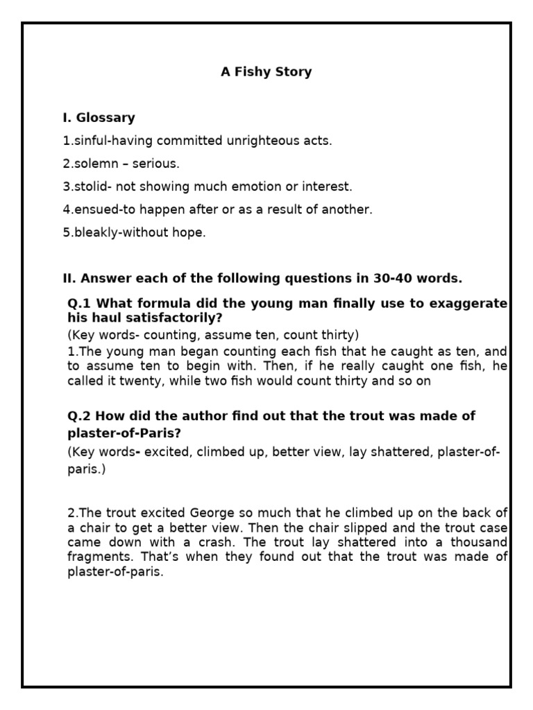 A Fishy Story-Master | PDF