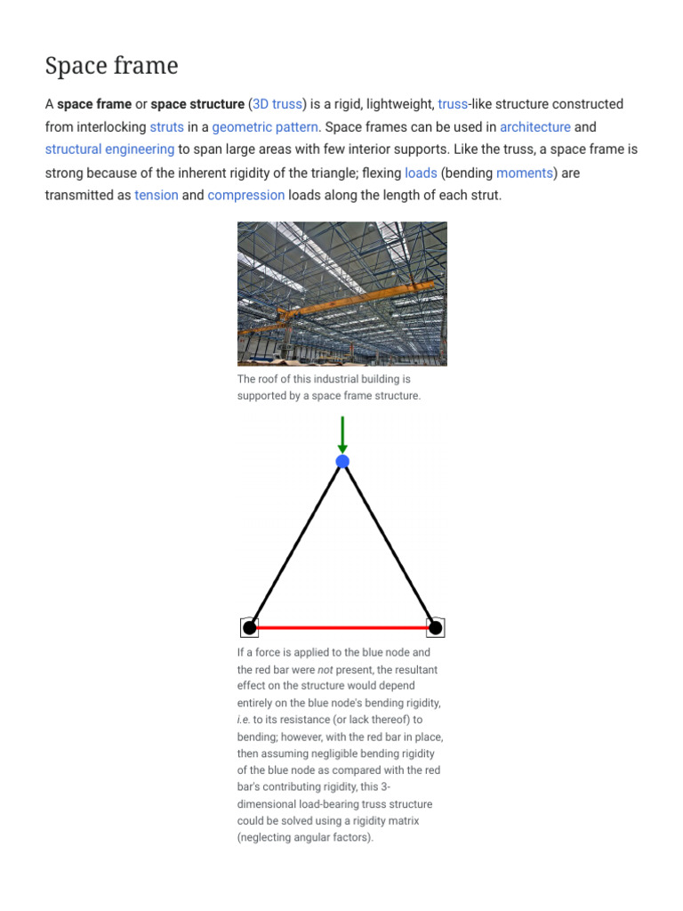 Space Frame - Wikipedia | PDF | Structural Engineering
