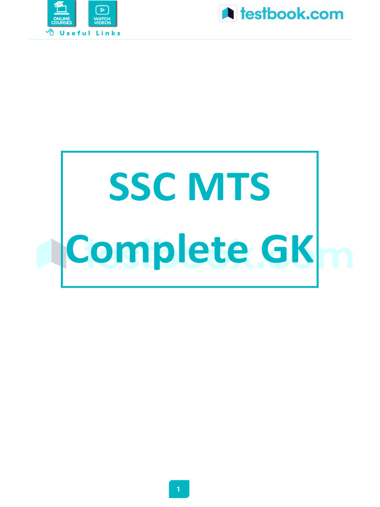 Ssc Mts Complete Gk 1 a7b8a3da | PDF | Lymph