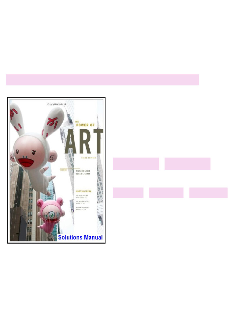 Power of Art 3rd Edition Lewis Solutions Manual - test bank and ...