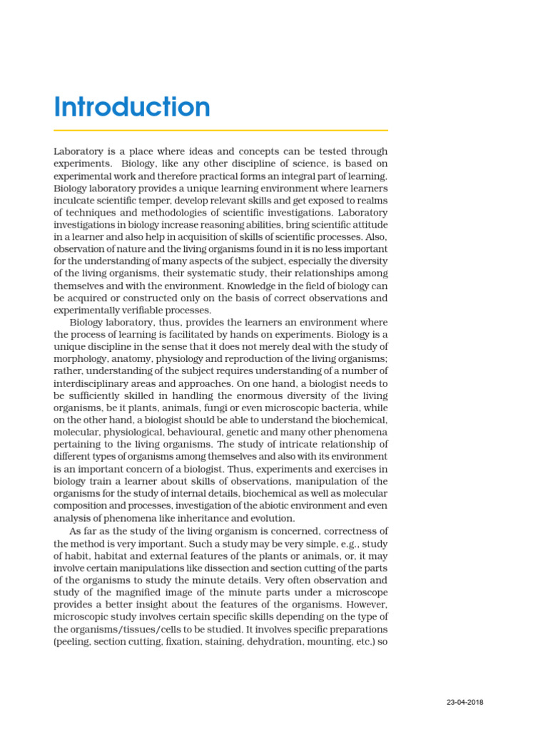 Biology Laboratory Manual Overview | PDF | Leaf | Learning