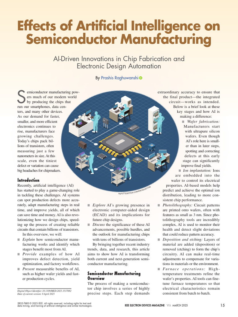 Effects of Artificial Intelligence On Semiconductor Manufacturing AI ...