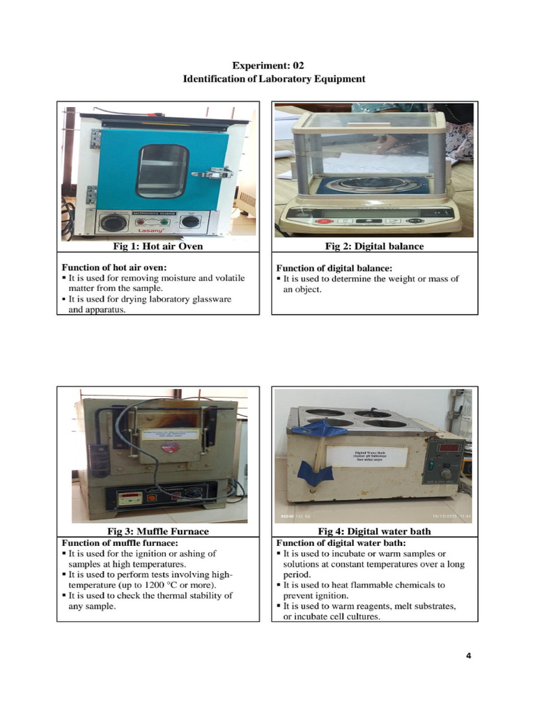 Identification of Laboratory Equipment | PDF