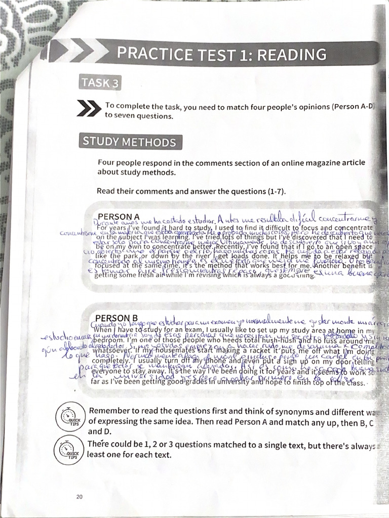 Practice Test 1 Reading | PDF
