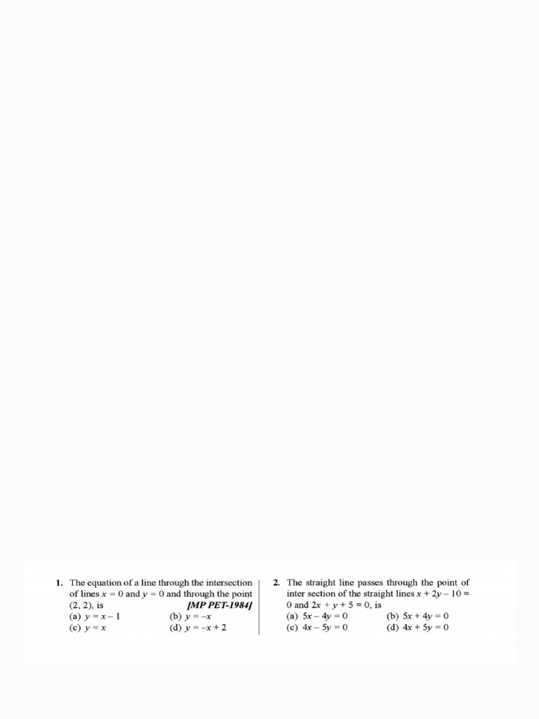 Straight Line 3 (JEE) - 251105 - 100741 | PDF