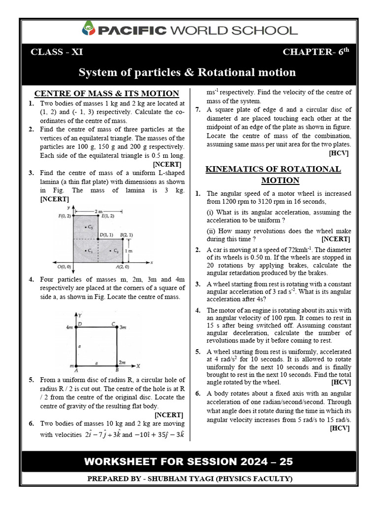 Chapter 6 Pacific | PDF | Rotation Around A Fixed Axis | Angular Momentum