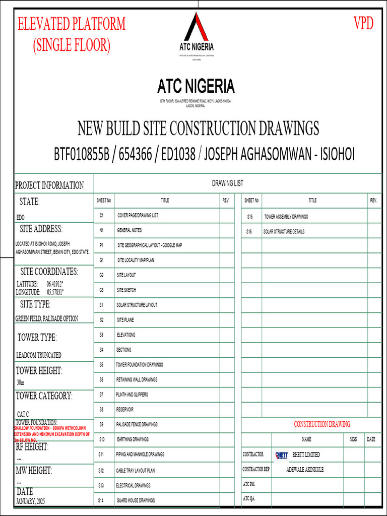VPD_EPS_BTF010855B_654366_ED1038_Site Drawing__RV01 | PDF | Concrete ...