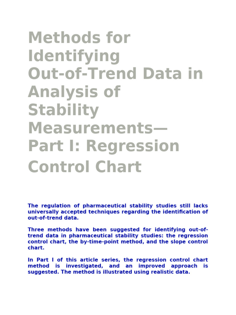 Part I (Regression Control Chart) | PDF | Regression Analysis | Statistics