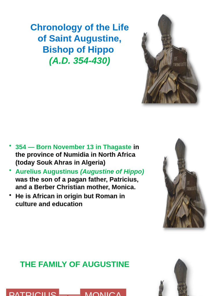 Life Timeline of Saint Augustine | PDF | Augustine Of Hippo