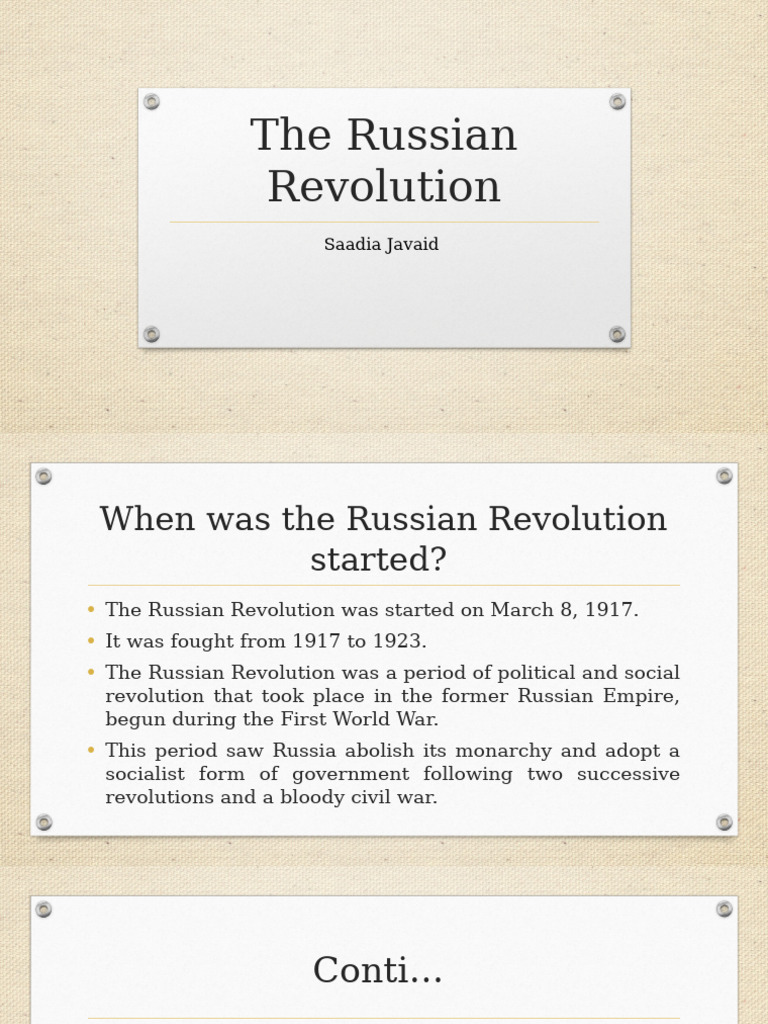 Causes and Events of the Russian Revolution | PDF | Russian Revolution ...