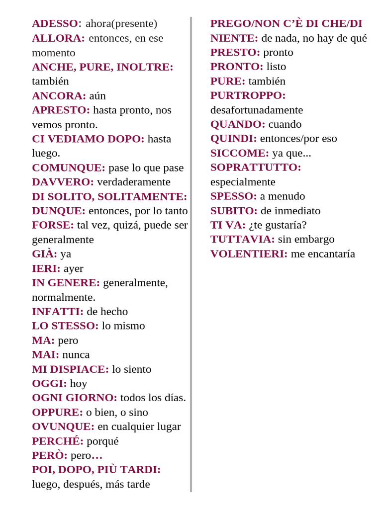 Palabras Más Comunes | PDF