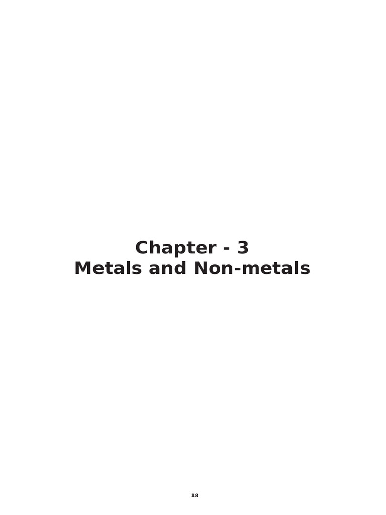 Metals and Non-metals Quiz Answers | PDF