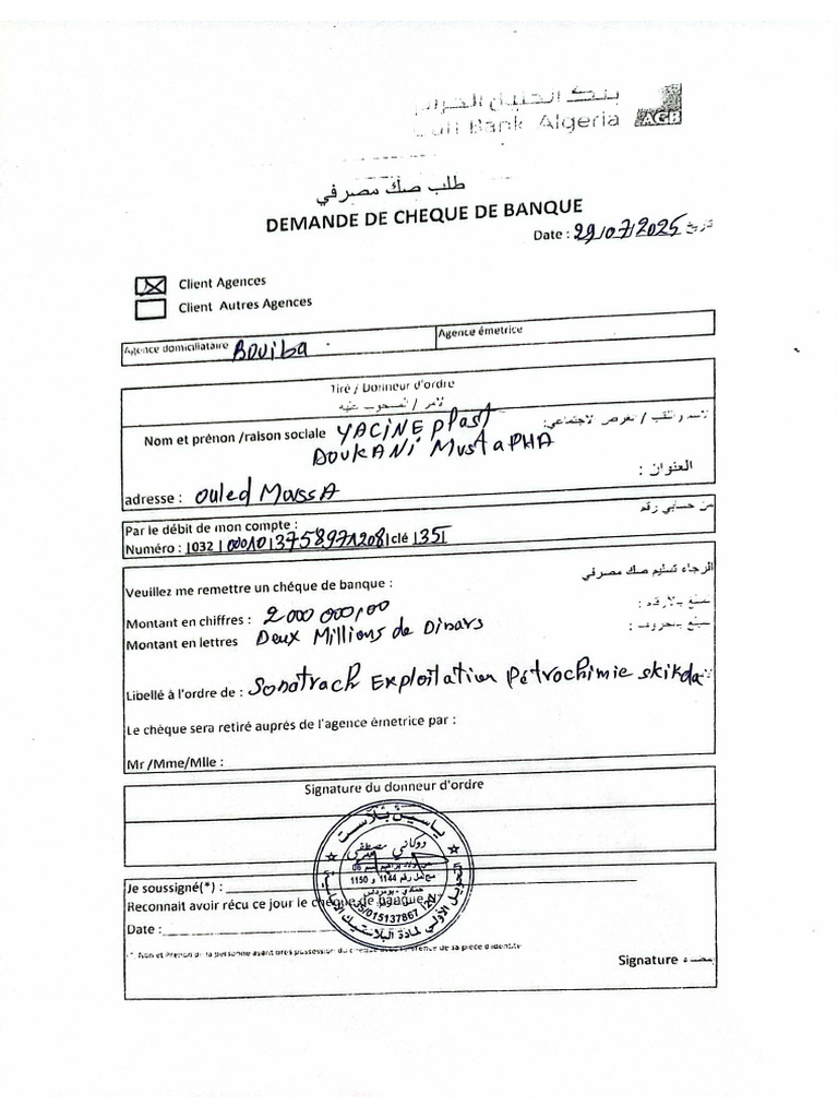 CHQ de Banque | PDF