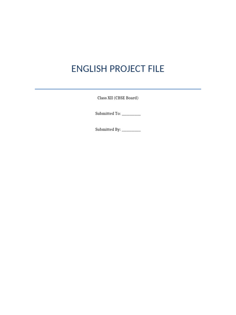 CBSE Class 12 English Project Guide | PDF | Peace | Nonviolence