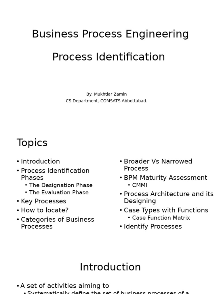 LECTURE 4 Process Identification | PDF | Logistics | Marketing
