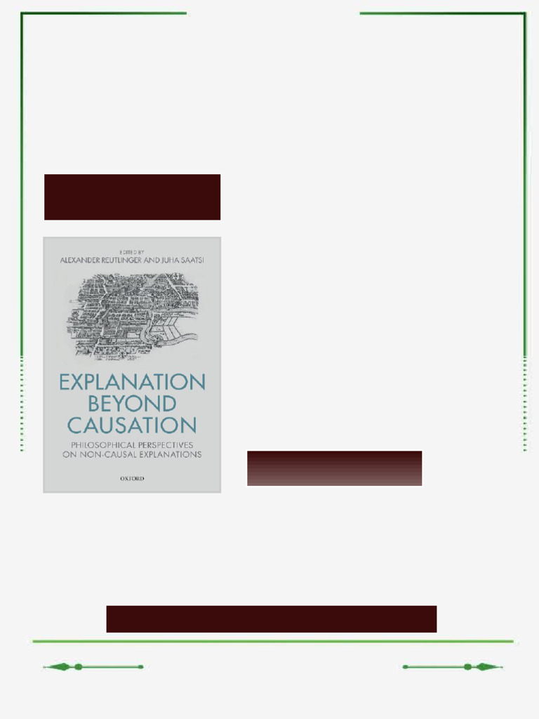Explanation Beyond Causation: Philosophical Perspectives on Non-Causal ...