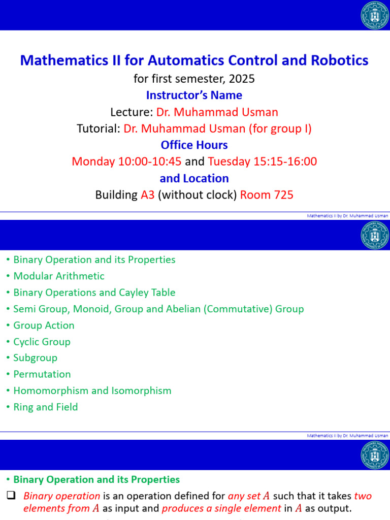 Tutorial on Group Theory PPT | PDF | Group (Mathematics) | Ring ...