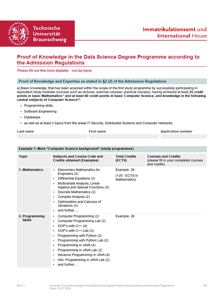 Data Science Admission Knowledge Proof Form | PDF | Mathematics ...