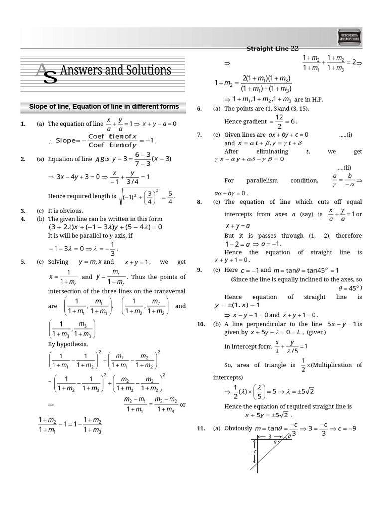 SELF MATH'S - ENGLISH_CHP. 15-STRAIGHT LINE-M_SOL_SOL. STRAIGHT-(PART 1 ...