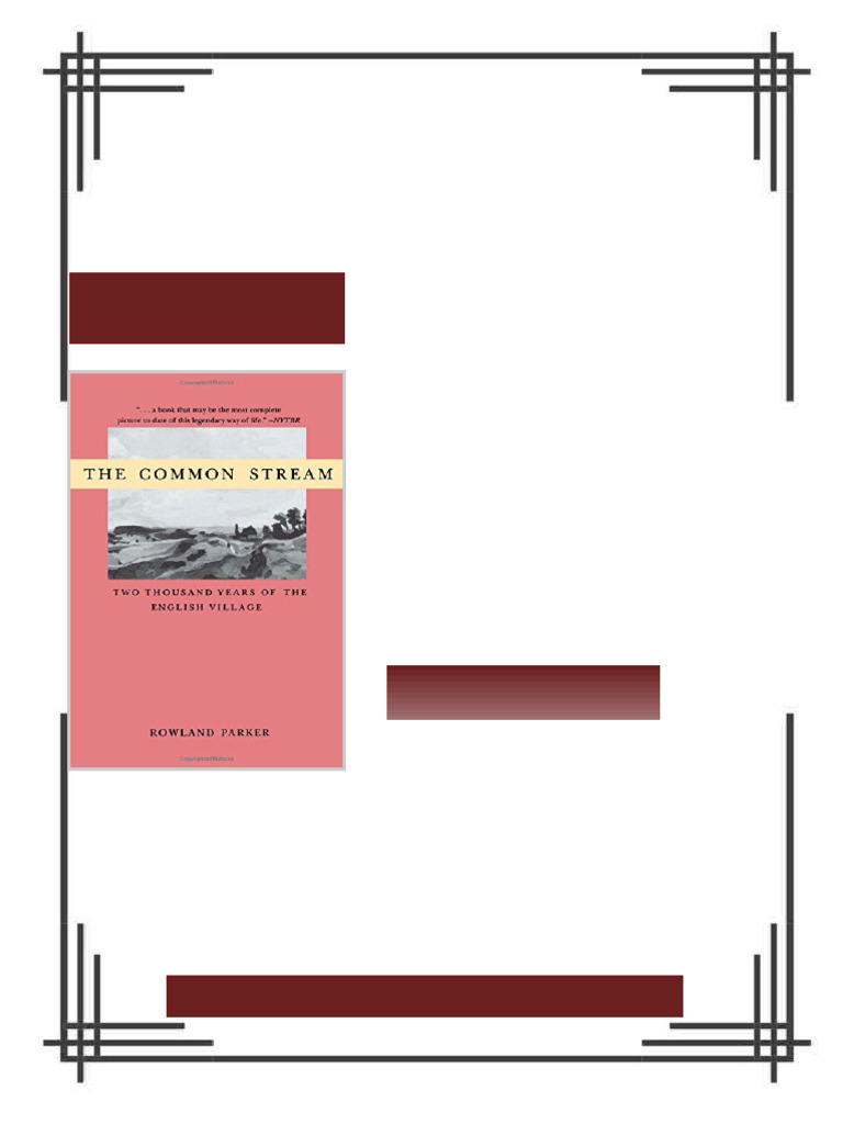 The Common Stream Two Thousand Years of the English Village Rowland Parker ebook portable ...