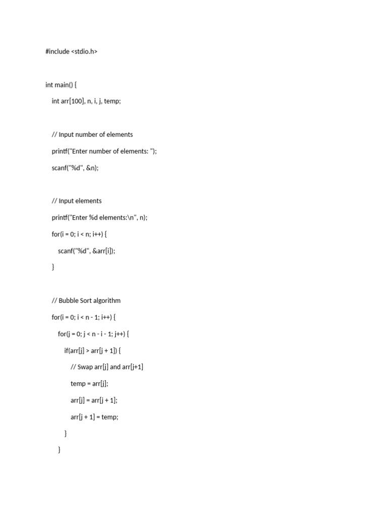 Bubble Sort and Linear Sort | PDF