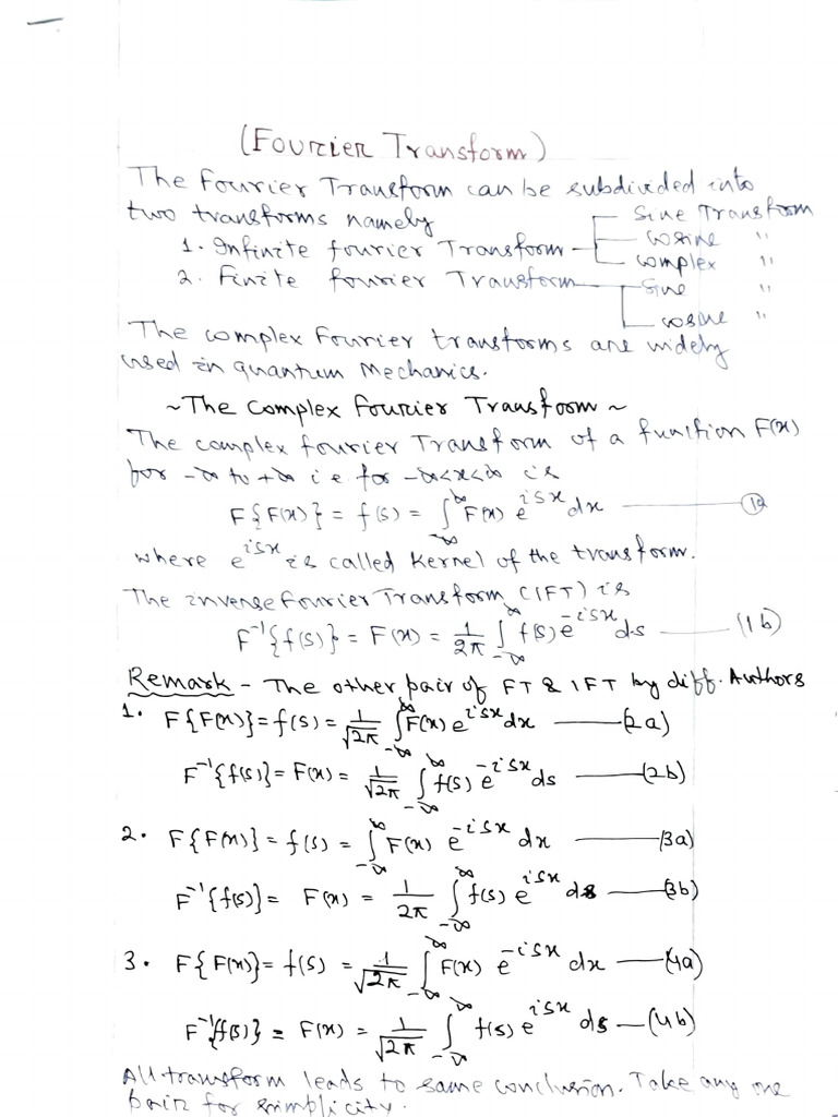 Understanding Complex Fourier Transforms | PDF