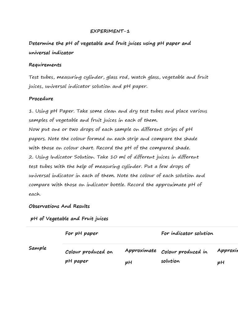 Class 11 Chemistry Practical | PDF | Ph | Crystallization