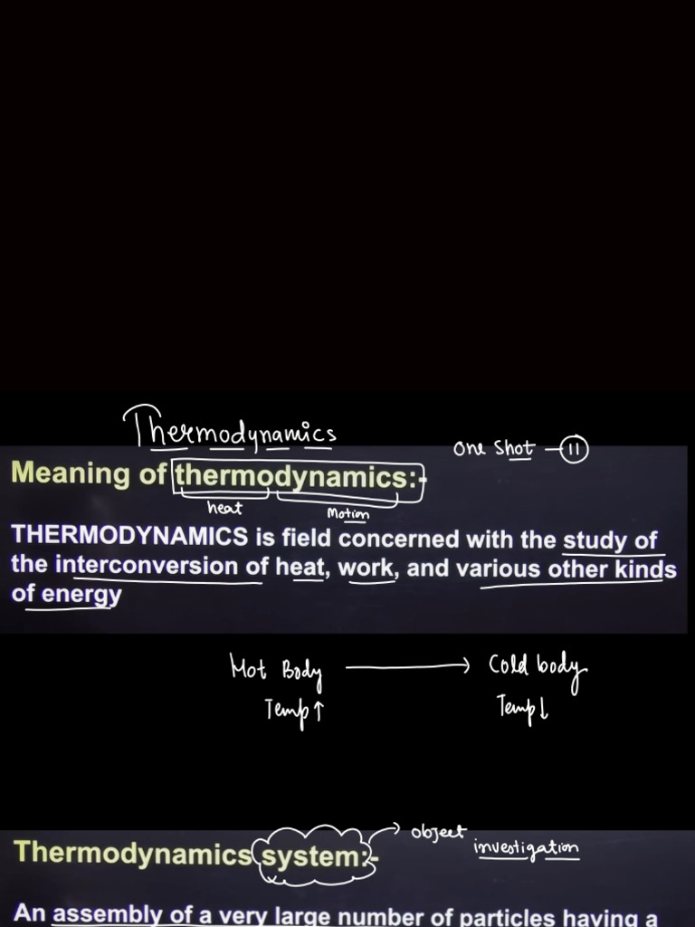Thermodynamics Physic Lecture Notes | PDF