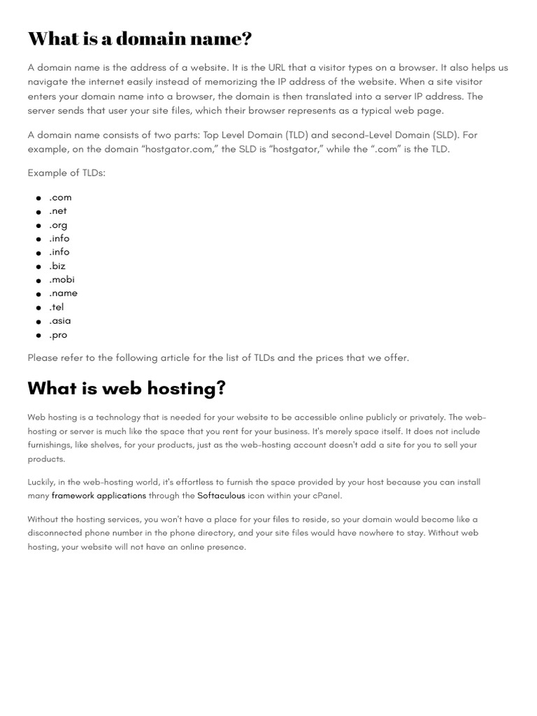 What is a Domain Name | PDF