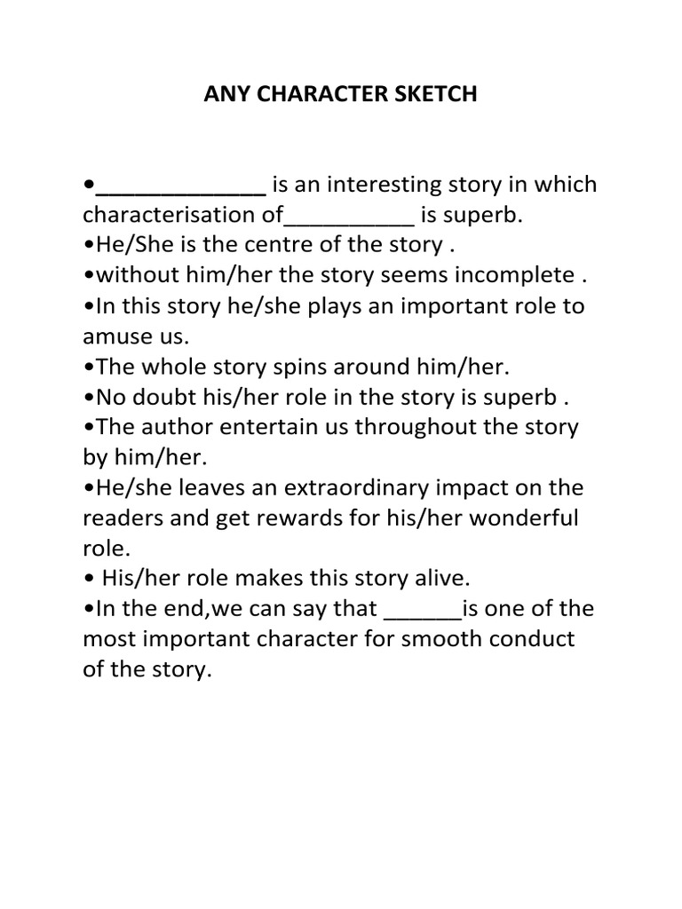 Character Sketch Analysis of Key Figure | PDF