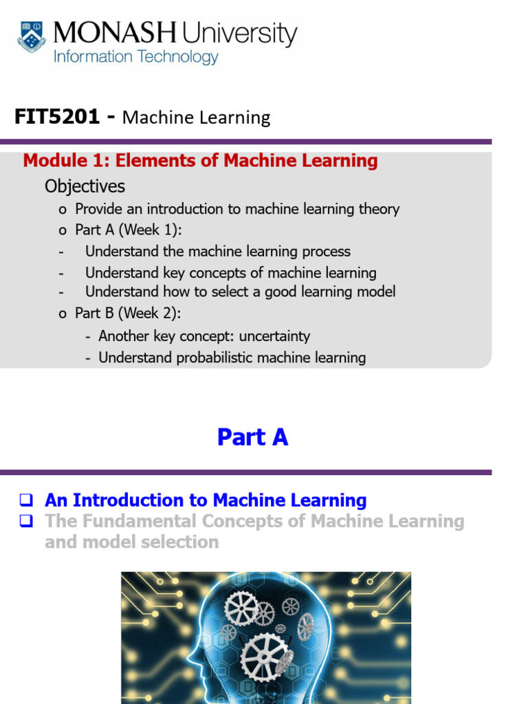 Week 1 Module 1 Elements of Machine Learning Part A | PDF | Machine ...